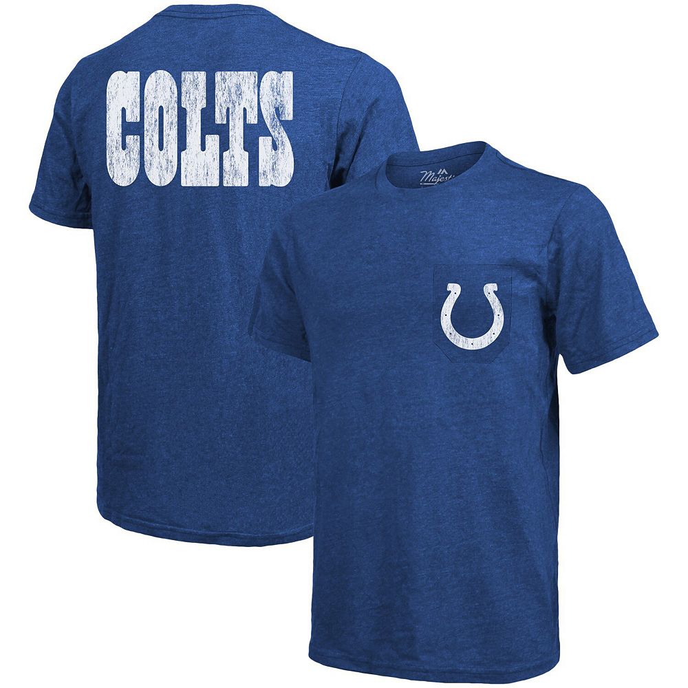 Indianapolis Colts Majestic Threads Tri-Blend Pocket T-Shirt ...