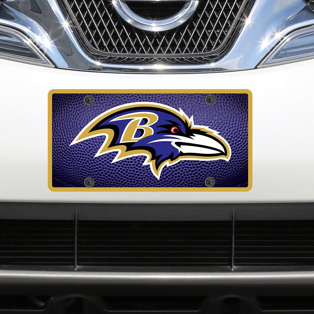 Baltimore Ravens Teamball Acrylic Cut License Plate