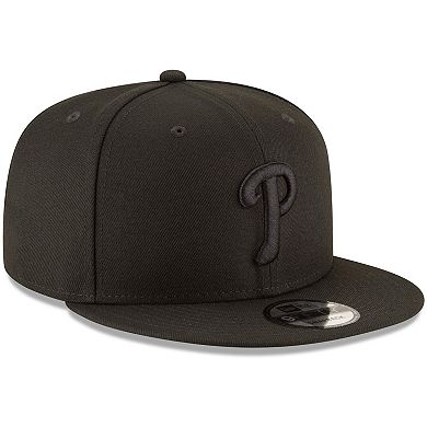 Philadelphia Phillies New Era Black on Black 9FIFTY Team Snapback ...