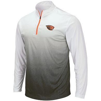 Men's Colosseum Gray Oregon State Beavers Magic Team Logo Quarter-Zip ...
