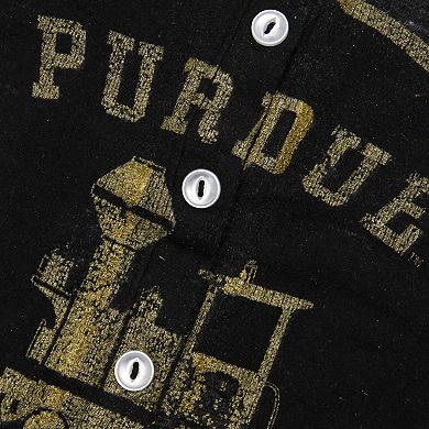 Womens Purdue Boilermakers Original Retro Brand Black Relaxed Henley ...