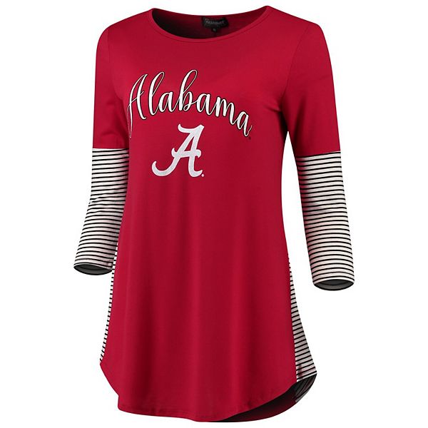 Women's Crimson Alabama Crimson Tide Striking in Stripes Tunic Tri ...