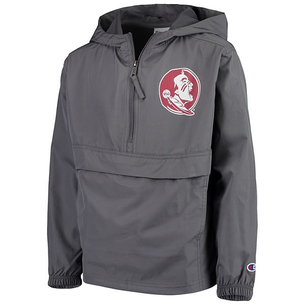 Youth Champion Graphite Florida State Seminoles Pack & Go Windbreaker ...