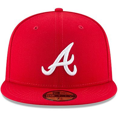 Men's New Era Red Atlanta Braves Fashion Color Basic 59FIFTY Fitted Hat