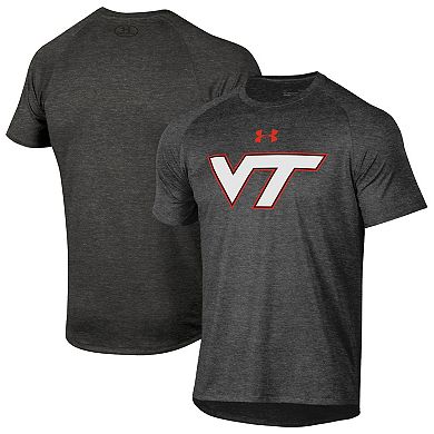 Men's Under Armour Heathered Charcoal Virginia Tech Hokies School Logo ...