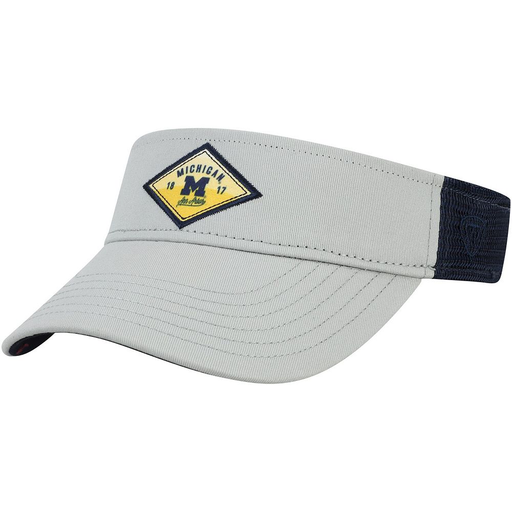 Men's Top of the World Gray Michigan Wolverines Walker Snapback Visor