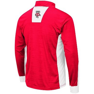 Men's Colosseum Red Wisconsin Badgers Bart Windshirt Quarter-Zip ...