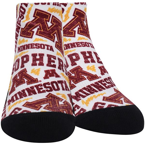 Youth Rock Em Socks Minnesota Golden Gophers Logo Sketch Quarter-Length ...