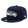 Men's New Era College Navy Seattle Seahawks Basic 9FIFTY Adjustable ...