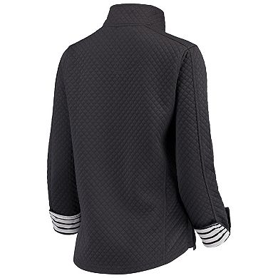 Women's Charcoal Wisconsin Badgers Out of Your League Quilted Quarter ...