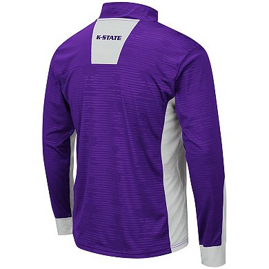 Men's Colosseum Purple Kansas State Wildcats Bart Windshirt Quarter-Zip ...