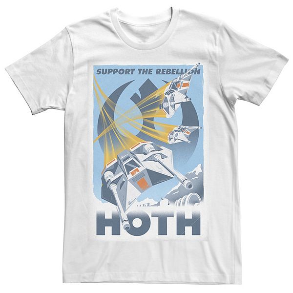 Men's Star Wars "Support The Rebellion" Hoth Poster Graphic Tee