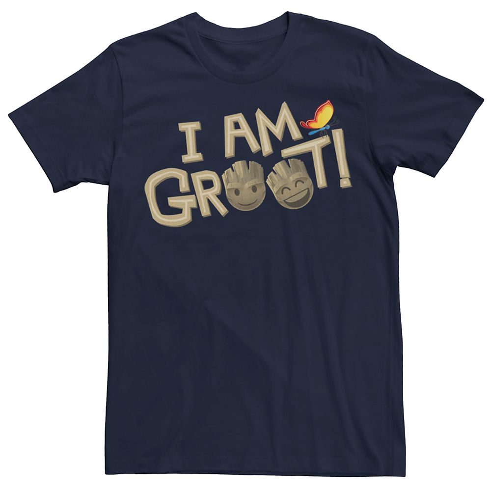 Men's Marvel I AM GROOT Cute Face Emoji Graphic Tee