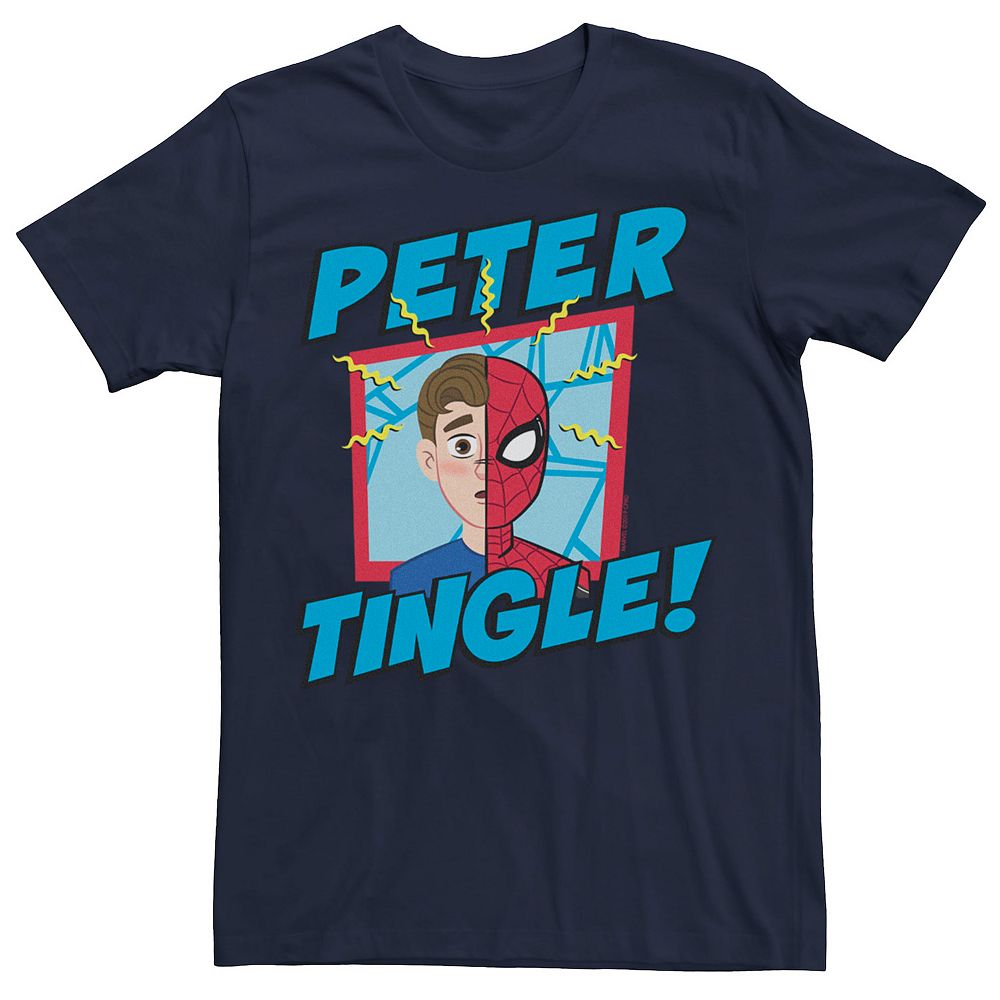 Men's Marvel Spider-Man Far From Home Peter Tingle Poster Graphic Tee