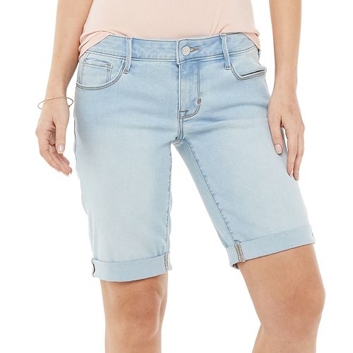 Womens Apt 9® Denim Bermuda Shorts