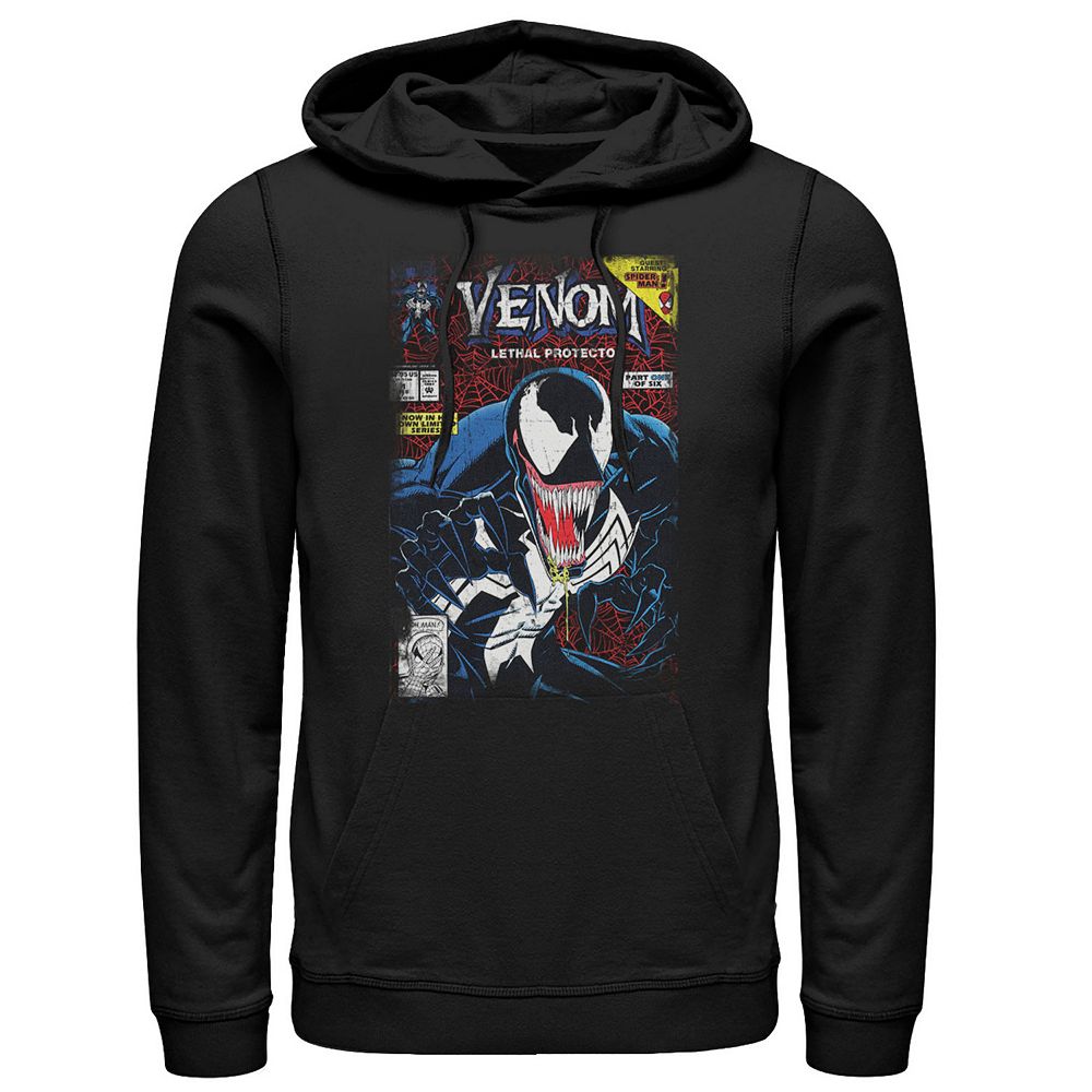 Men's Marvel Venom Vintage Comic Book Cover Graphic Hoodie
