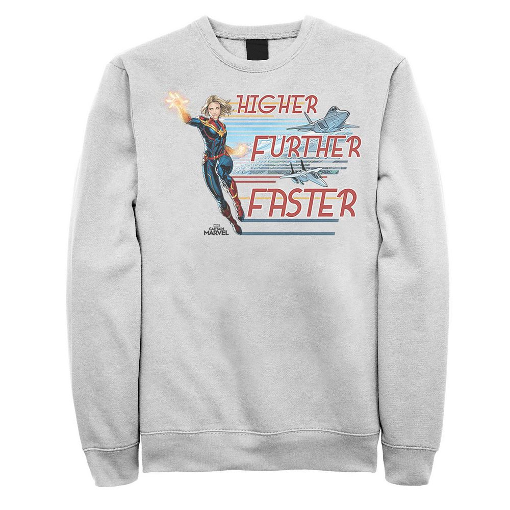 Men's Marvel Captain Marvel Retro Jets Catch Phrase Sweatshirt