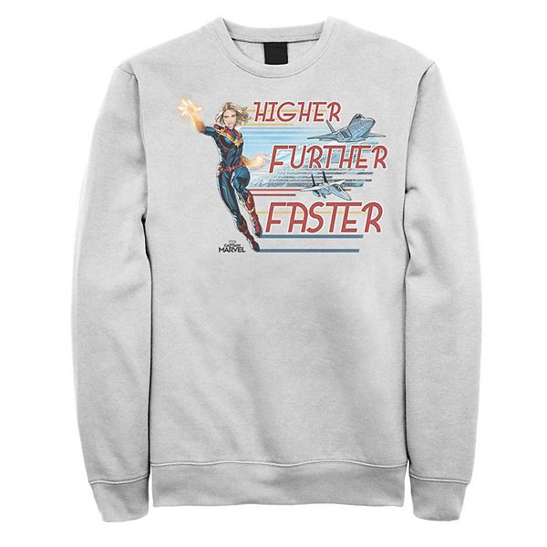 Men's Marvel Captain Marvel Retro Jets Catch Phrase Sweatshirt