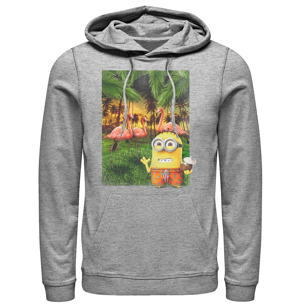 Men's Despicable Me Minions Bob & Flamingos Pullover Hoodie