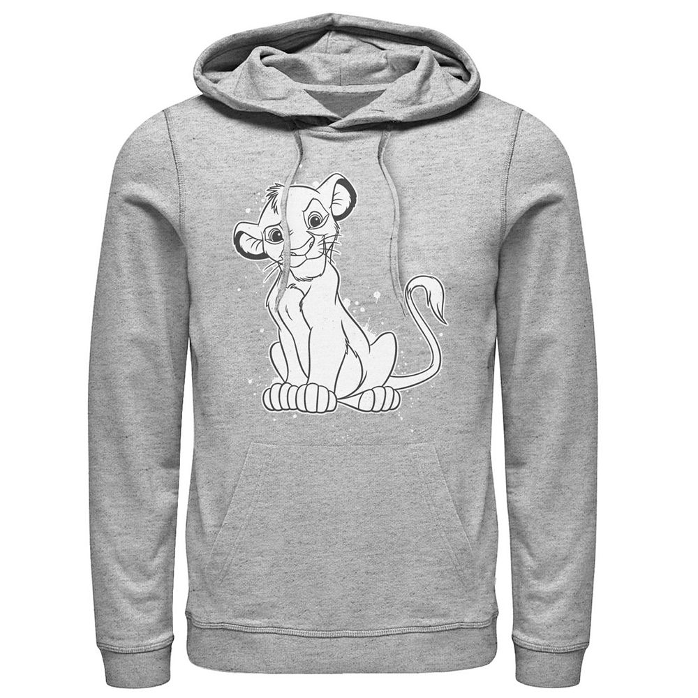 Disney's The Lion King Simba Smirk Paint Splatter Men's Pullover Hoodie