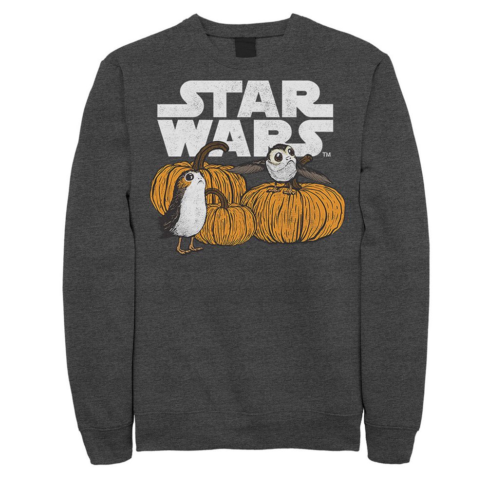 Men's Star Wars Porg Pumpkin Patch Halloween Sweatshirt