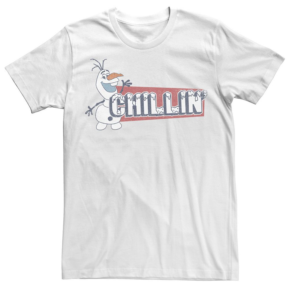 Disney's Frozen Olaf Men's Chillin' Red Block Text Tee
