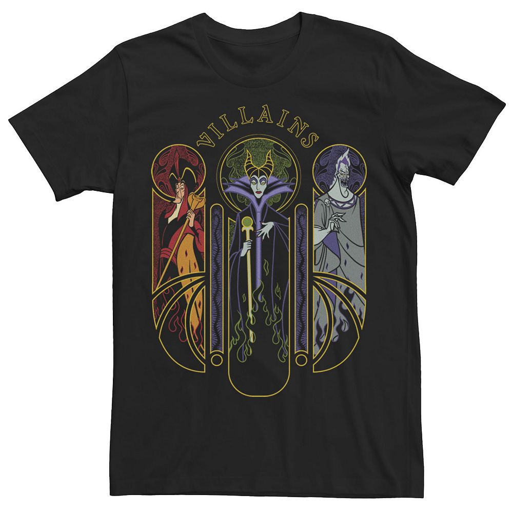 Disney Villains Jafar, Maleficent & Hades Men's Distressed Panel ...