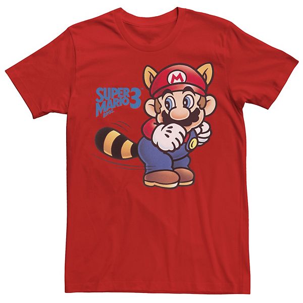Men's Nintendo Super Mario Bros 3 Raccoon Mario Tail Attack Tee