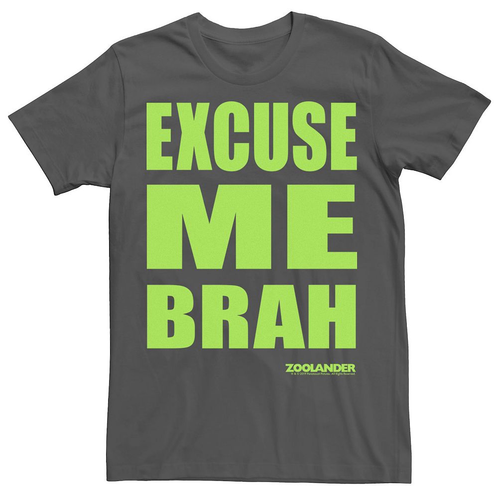 Men's Zoolander Excuse Me Brah Text Tee