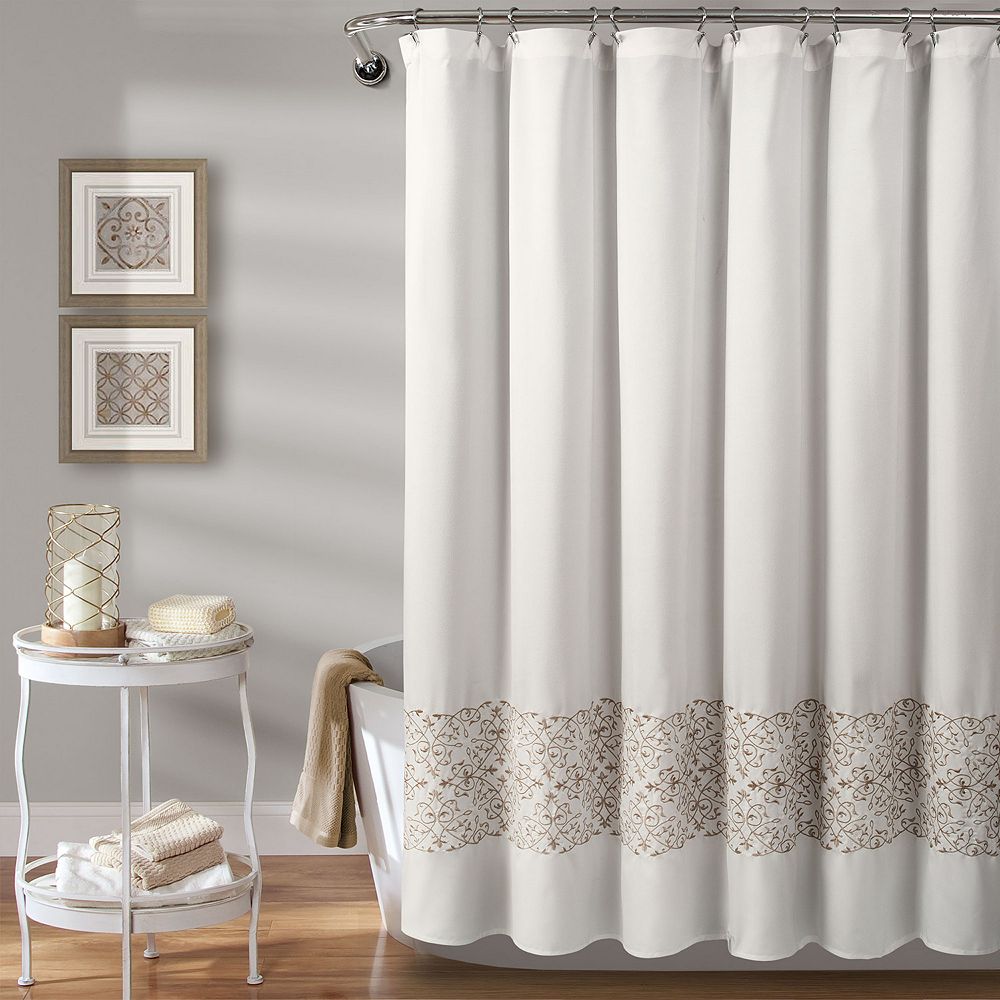 Lush Decor Scroll Medallion Shower Curtain