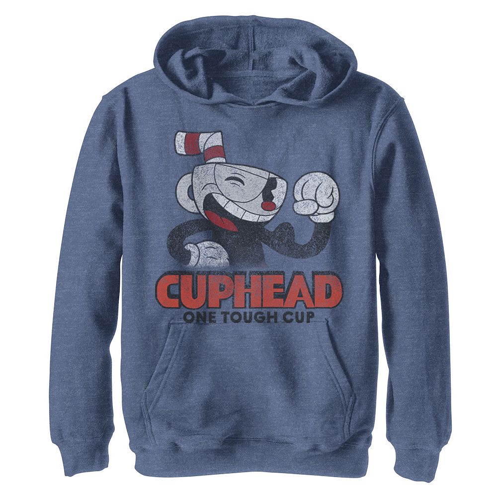 Boys 8-20 Cuphead Muscle Up One Tough Cup Profile Pose Graphic Hoodie
