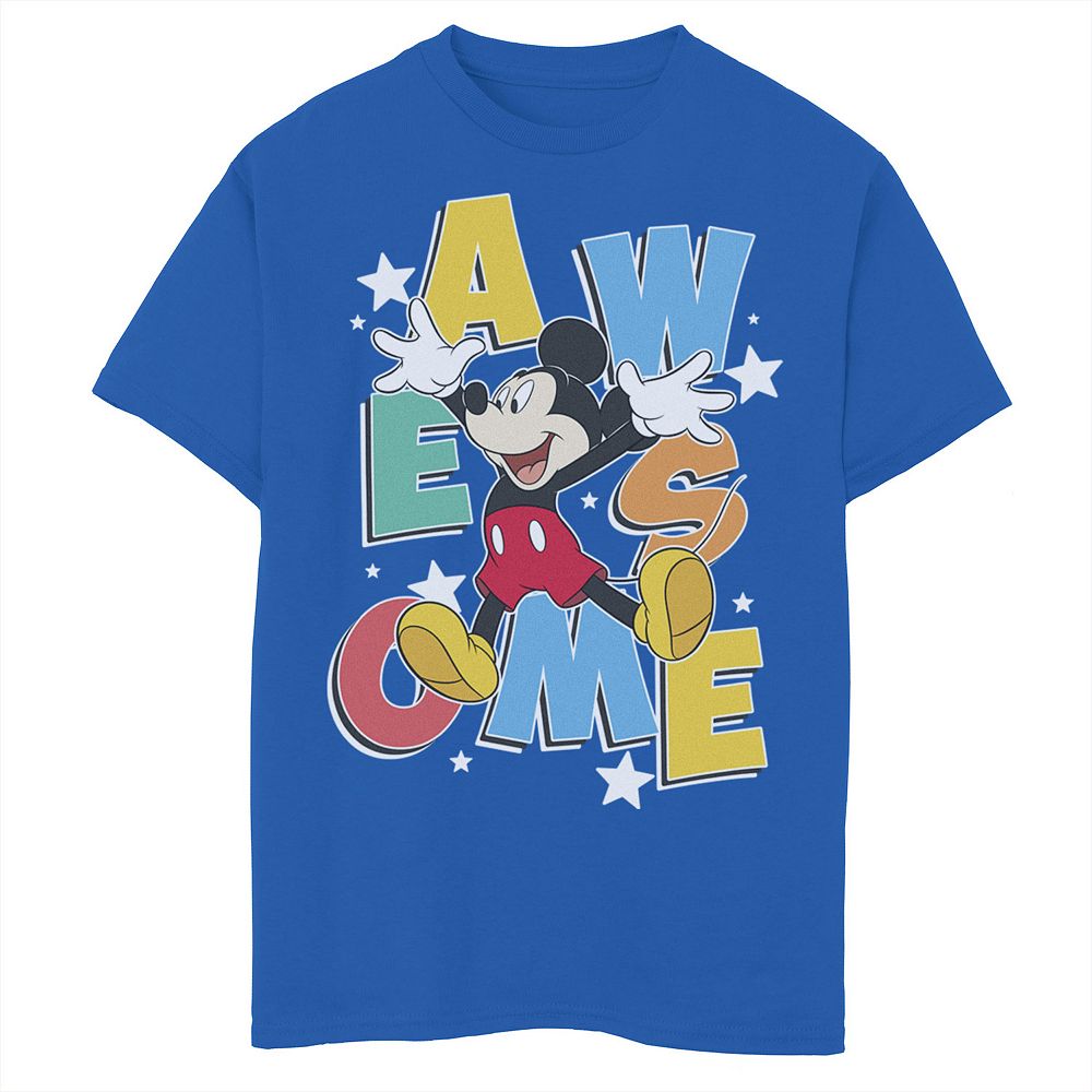 Disney's Mickey Mouse Awesome Jumping Portrait Boys 6-20 Graphic Tee