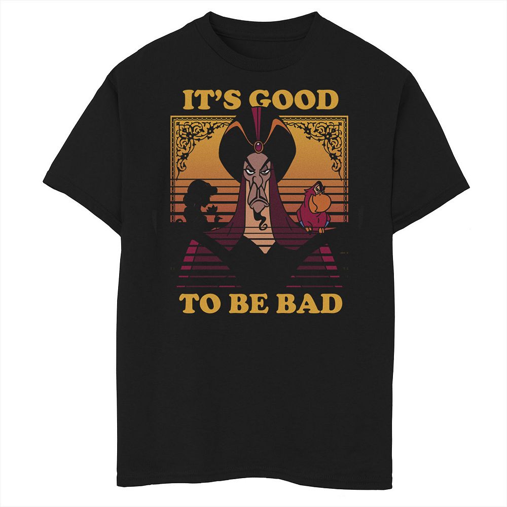 Disney's Aladdin Boys 6-20 Jafar Good To Be Bad Dusk Colors Graphic Tee