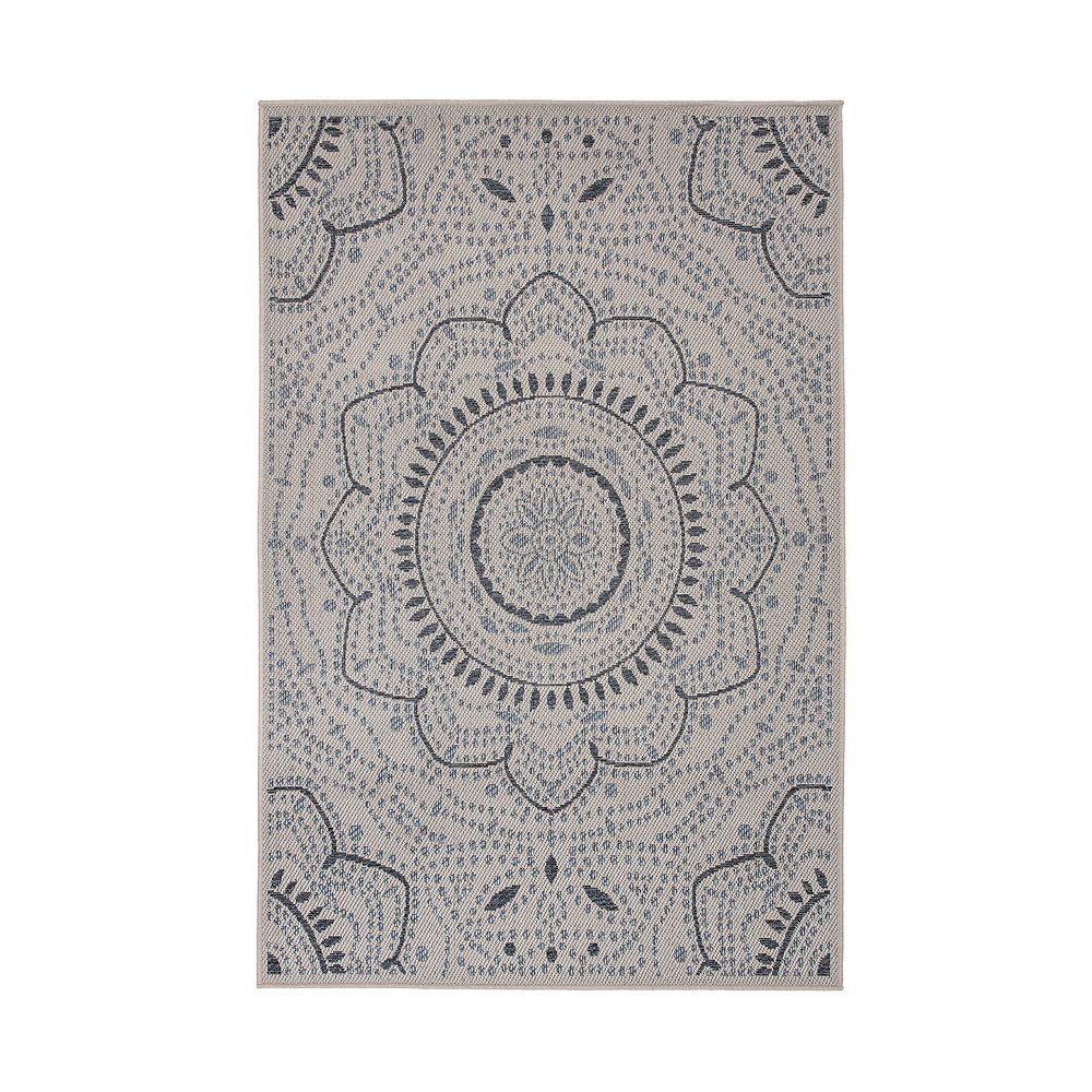 World Rug Gallery Bahama Traditional Medallion Indoor Outdoor Rug