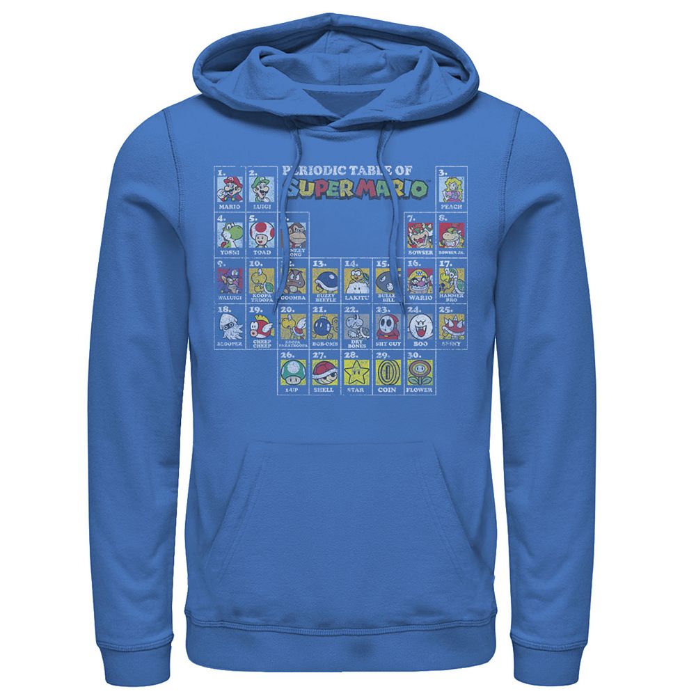 Men's Nintendo Nintendo Super Mario Periodic Table Of Character Panel ...