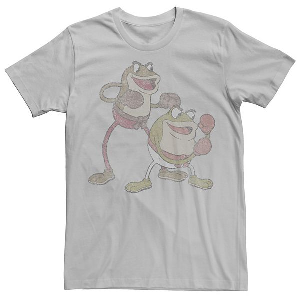 Men's Cuphead Ribby And Croaks Boxing Frogs Graphic Tee