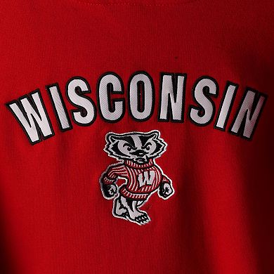 Women's Red Wisconsin Badgers Arch & Logo 1 Pullover Hoodie