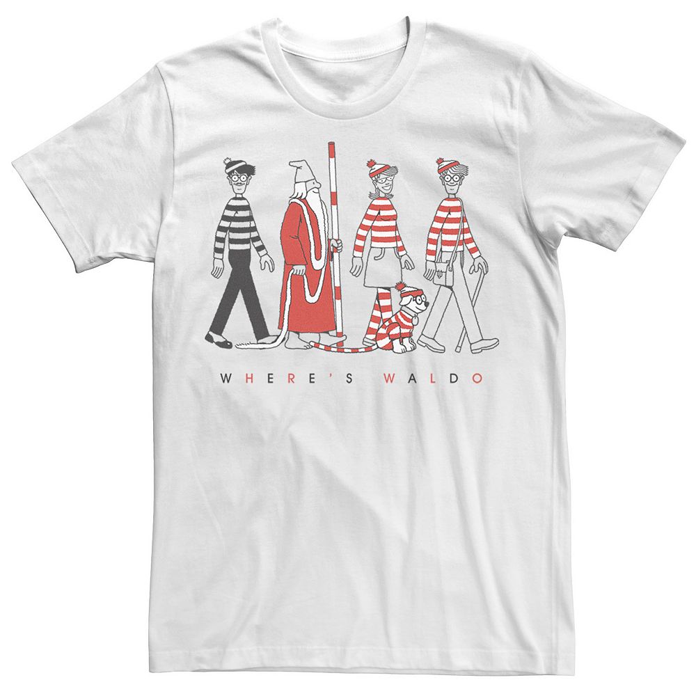 Men's Where's Waldo Group Walk Stripes Tee