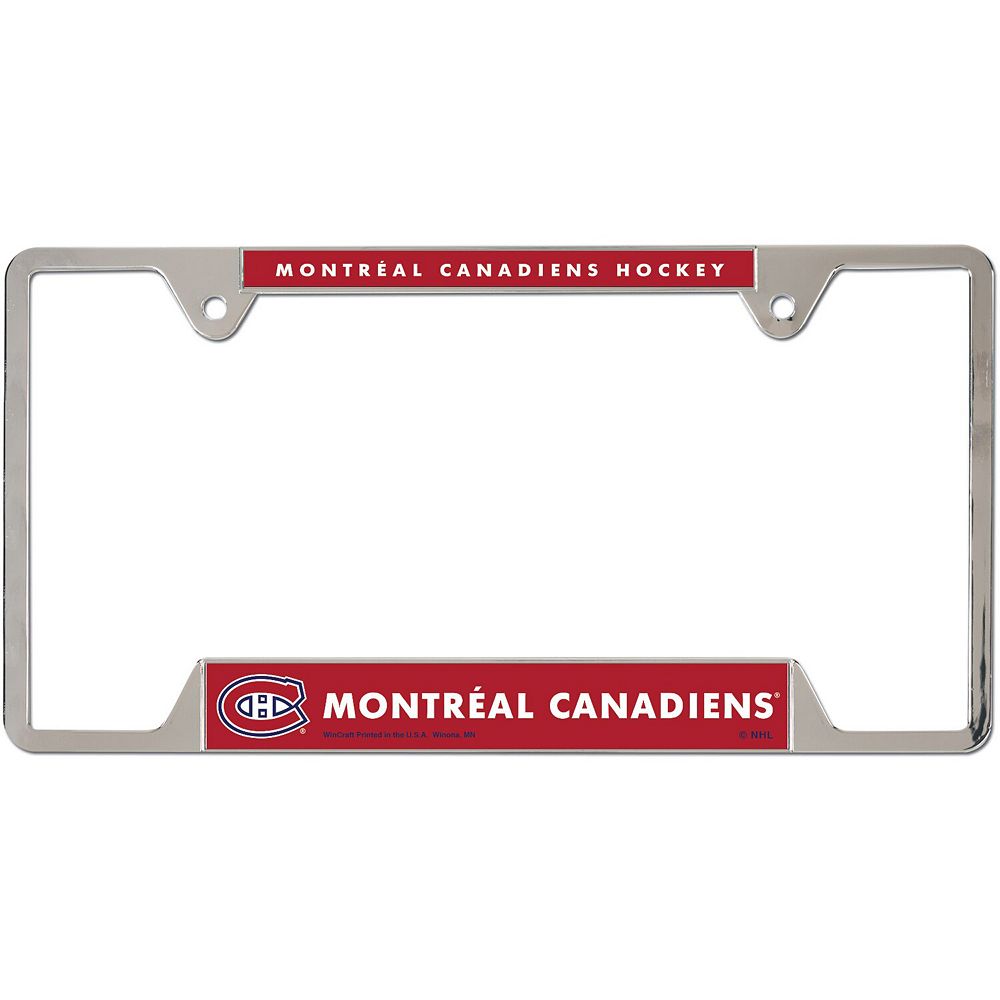 WinCraft Montreal Canadiens Chrome Plated Metal License Plate Frame