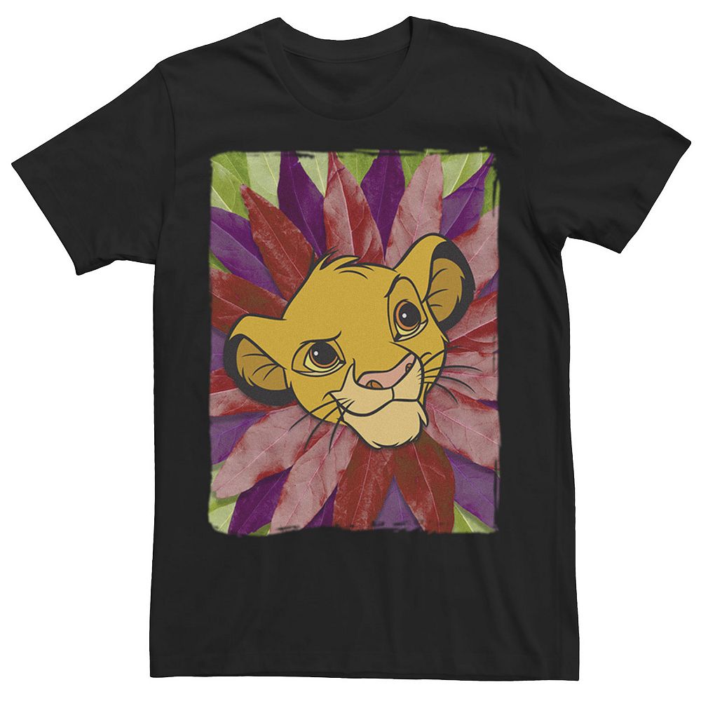 Men's Disney's The Lion King Kid Simba With A Leaf Mane Tee