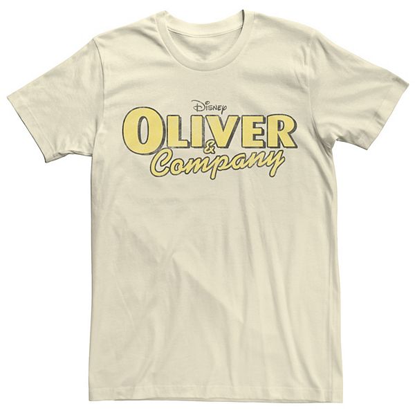 Men's Disney's Oliver & Company Yellow Movie Logo Tee