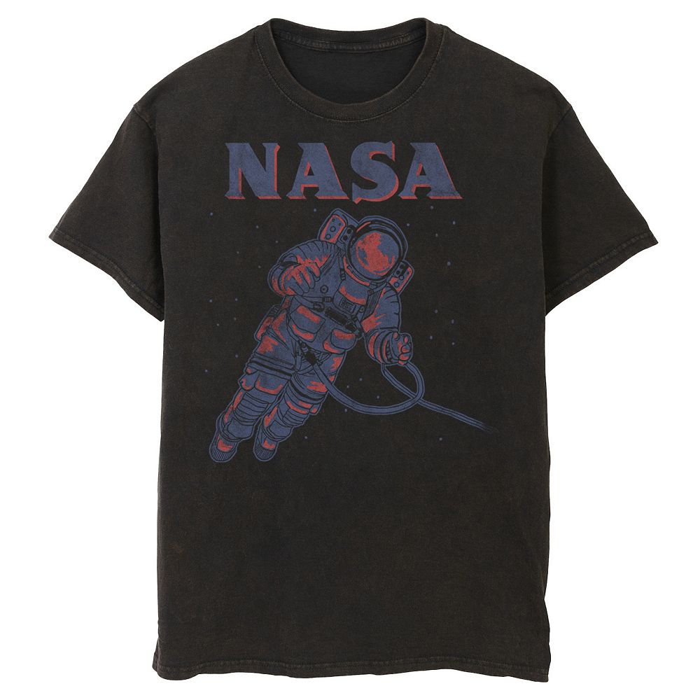 Men's NASA Neon Astronaut Cowboy In Space Graphic Tee
