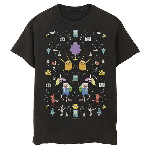 Men's Adventure Time Character Icon Collage Tee