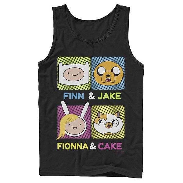 Men's Cartoon Network Adventure Time Finn & Jake Fionna & Cake Tank Top