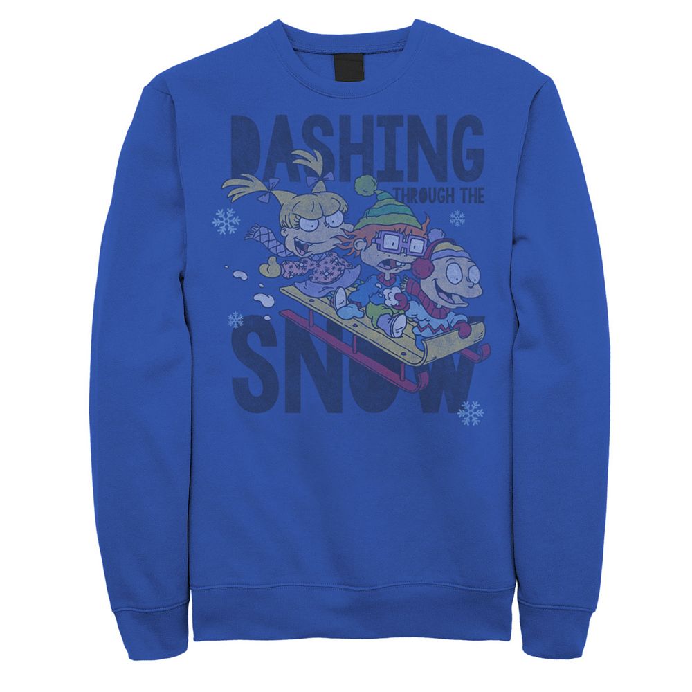 Men's Nickelodeon Rugrats Trio Dashing Through The Snow Sled Fleece
