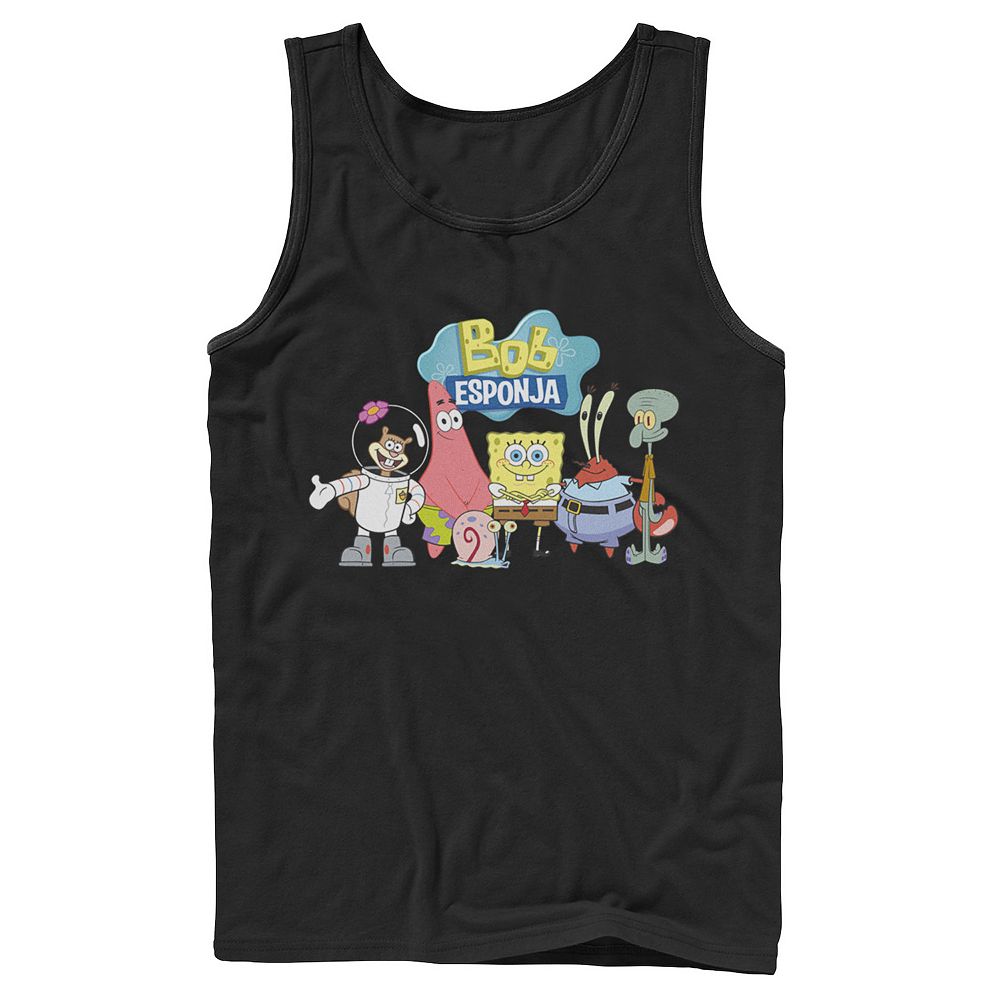 Men's Nickelodeon SpongeBob SquarePants Bob Esponja Happy Group Shot ...