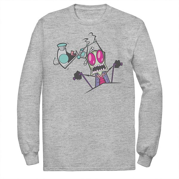 Men's Nickelodeon Invader Zim Gir Pulling Zim's Antennas Portrait Long ...