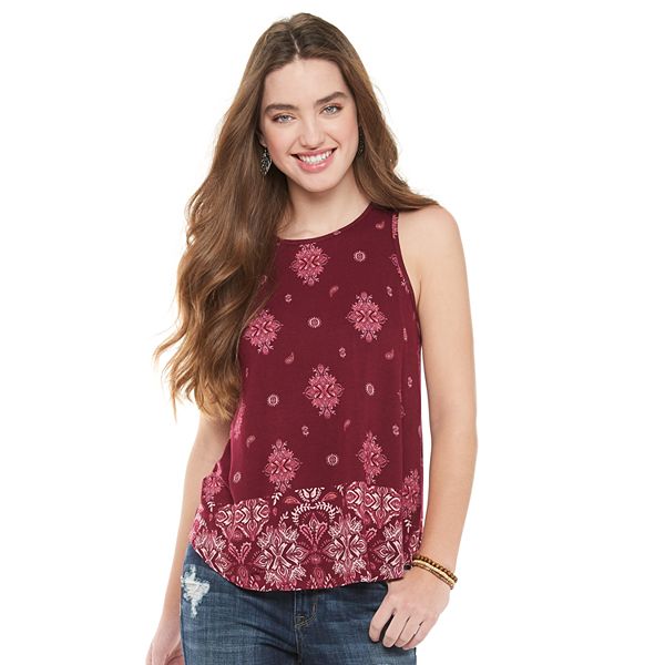 Juniors' SO® Favorite High Neck Tank Top