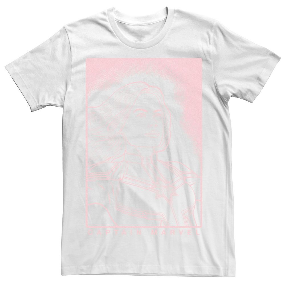 Men's Marvel Captain Marvel Outline Logo Graphic Tee