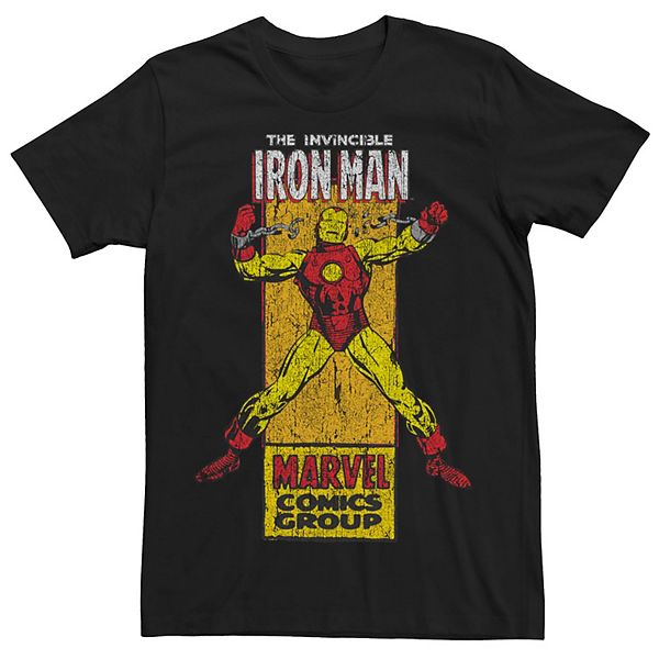 Men's Marvel The Invincible Iron Man Retro Comic Graphic Tee
